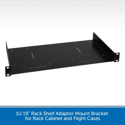 1U 19" Rack Shelf Adaptor Mount Bracket for Rack Cabinet and Flight ...