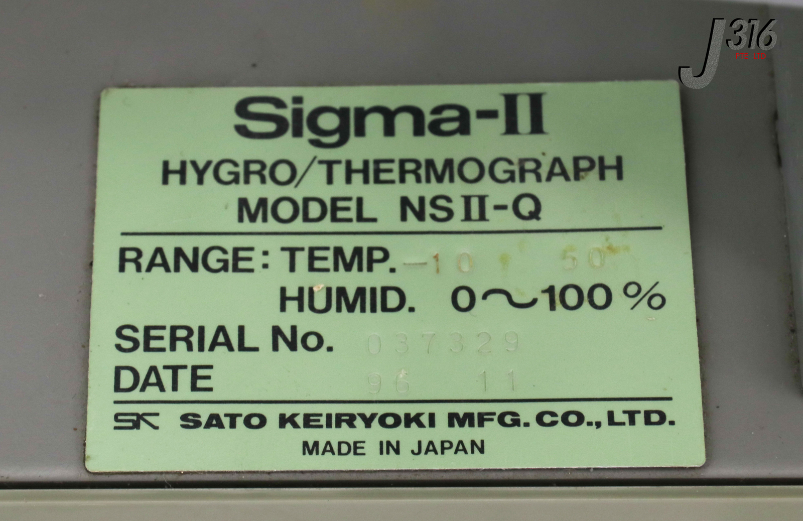 18609 SATO KEIRYOKI SIGMA-II HYGRO / THERMOGRAPH, W/O BATTERY NSII-Q | eBay