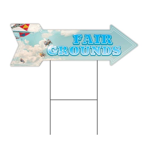 SignMission Corrugated Plastic Arrow Sign with Single Sided Image 12 ...