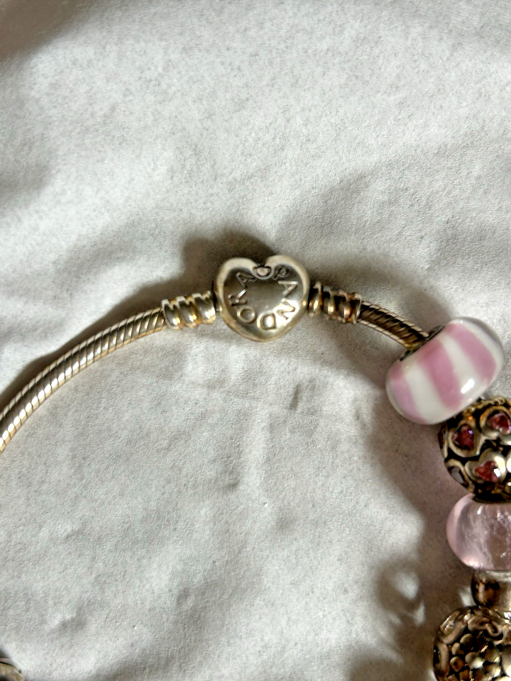 PANDORA STERLING SILVER BRACELET: 14 Charms 925 Silver | eBay