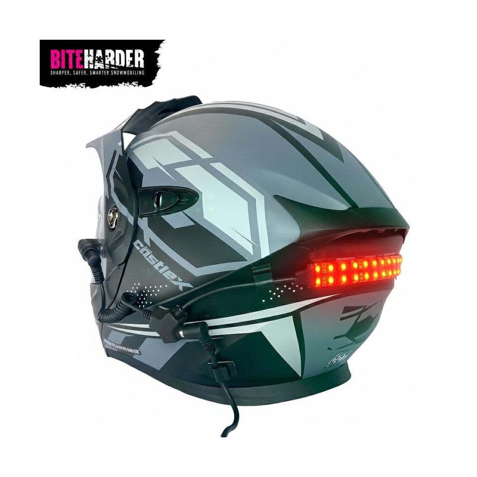 BITEHARDER Snowmobile Helmet Safety Light, High-Visibility Snowmobile ...