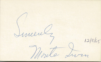Monte Irvin signed autographed index card! AMCo! 17563 | eBay