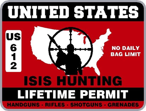 ISIS Hunting Lifetime Permit No Daily Bag Limit Decal Sticker Vinyl ...