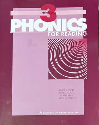 Phonics for Reading Third Level Student Workbook Curriculum Associates ...
