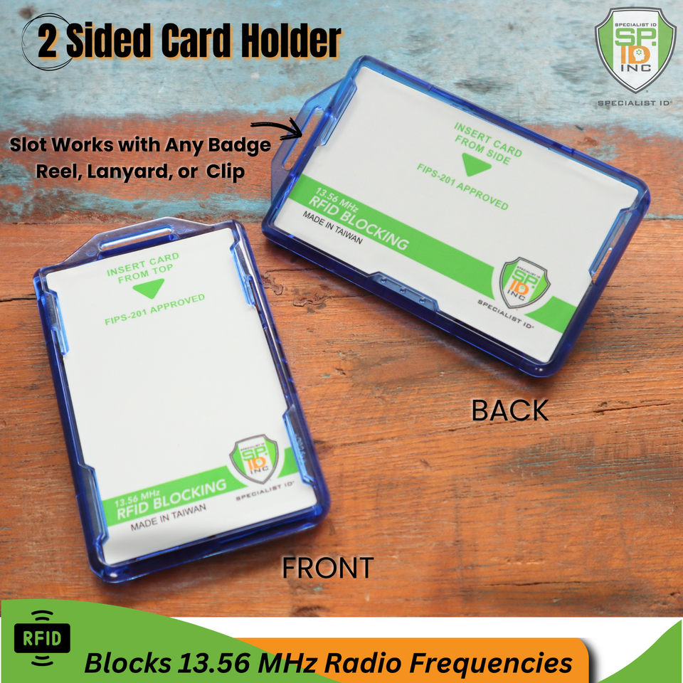 Specialist ID RFID Blocking Badge Holder - Dual-Sided CAC, TWIC, PIV ...