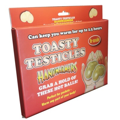 Toasty Testicles Hand Warmers Adult Reusable Winter Secret Santa ...