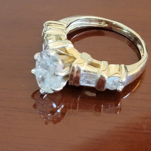 STUNNING NATURAL 2.35 CT. TW G-H DIAMOND RING 14 CT. YELLOW/WHITE GOLD ...