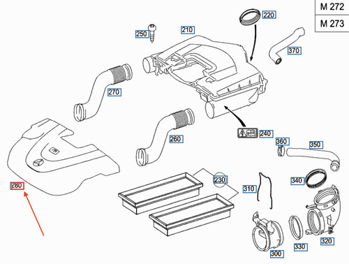 NEW MERCEDES-BENZ ML W164 FRONT ENGINE COVER SHIELD GUARD A2720101167 ...