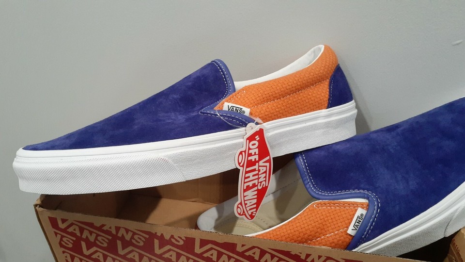 Vans Classic OTW Slip On Skate Shoes Royal Blue Apricot Buff Mens 9 WM ...