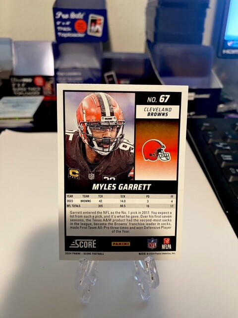 Myles Garrett 2024 Score Football Scorecard Hobby Parallel Browns | eBay