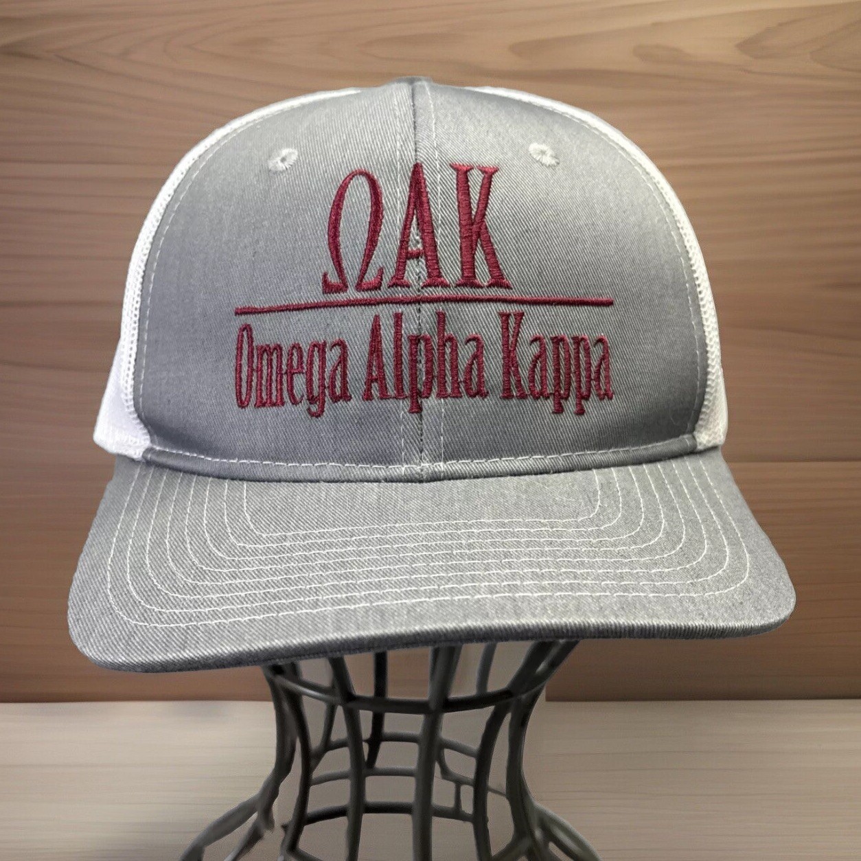 OAK Omega Alpha Kappa Fraternity Cap Trucker Hat Gree… - Gem