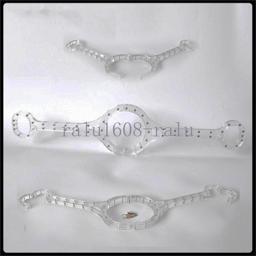 Luxury Clear Crystal Pillory Cangue Neck Collar Handcuffs Wrist ...