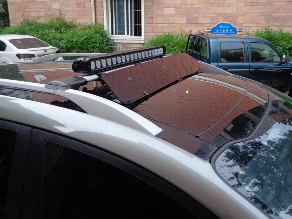 Universally Fit Rooftop 43" Roof Rack CrossBar Wind Fairing Air ...