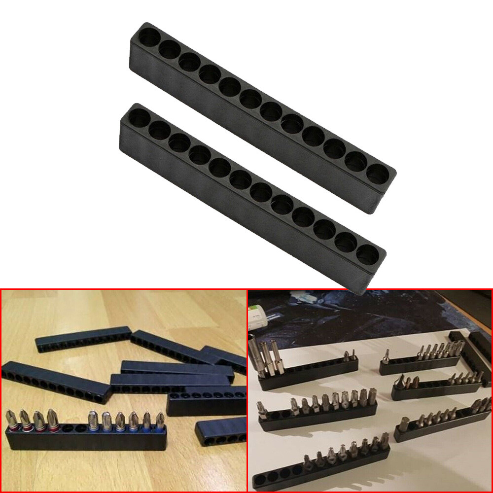 5Pcs Drill Bit Holder 12 Holes Hex Shank Screwdriver Bit Storage Case ...