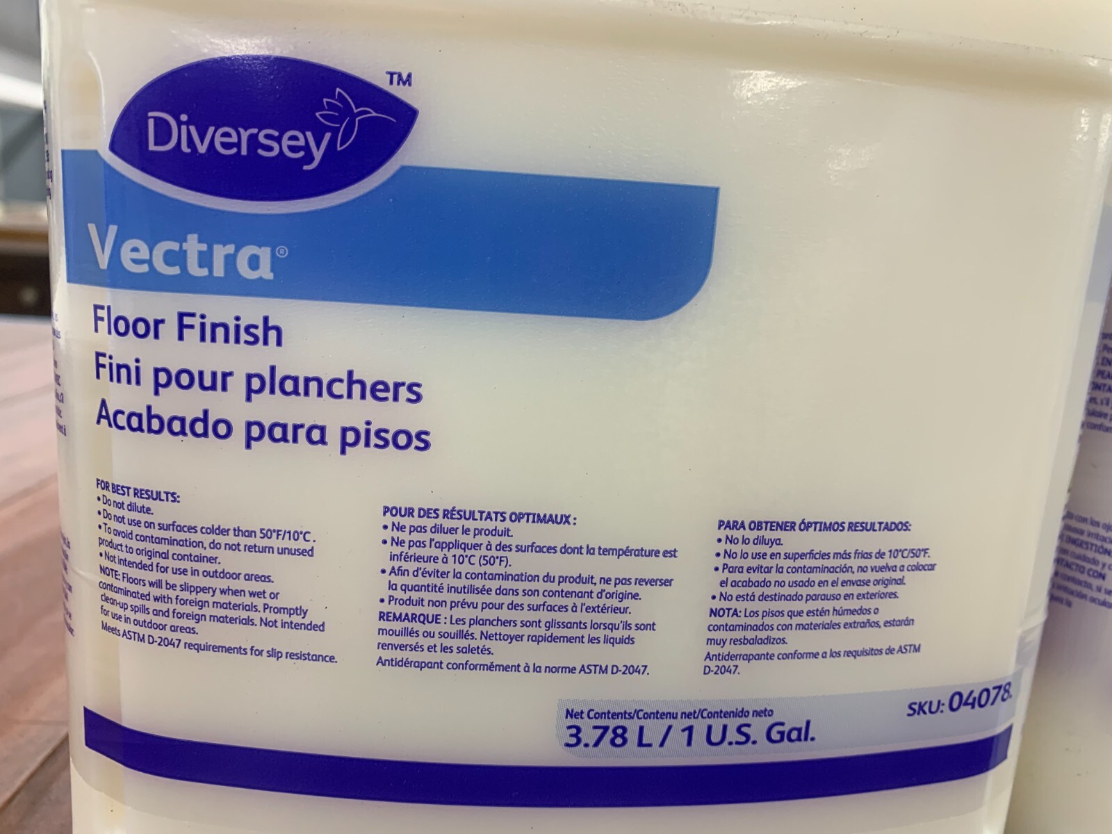 Diversey Vectra Floor Finish 04078 3.78 Liters 1 Gallon Bottles | eBay