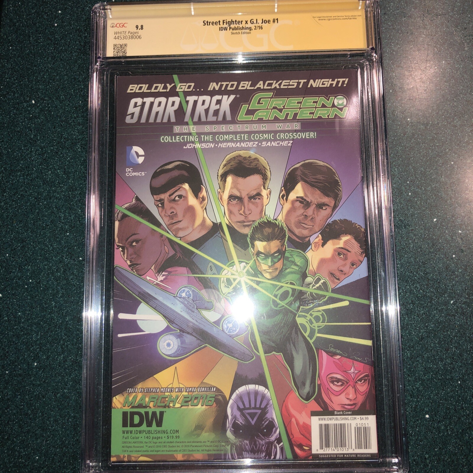 Street Fighter X G.I. Joe #1 CGC 9.8 SS & Sketch Scott Spillman & Chuck ...