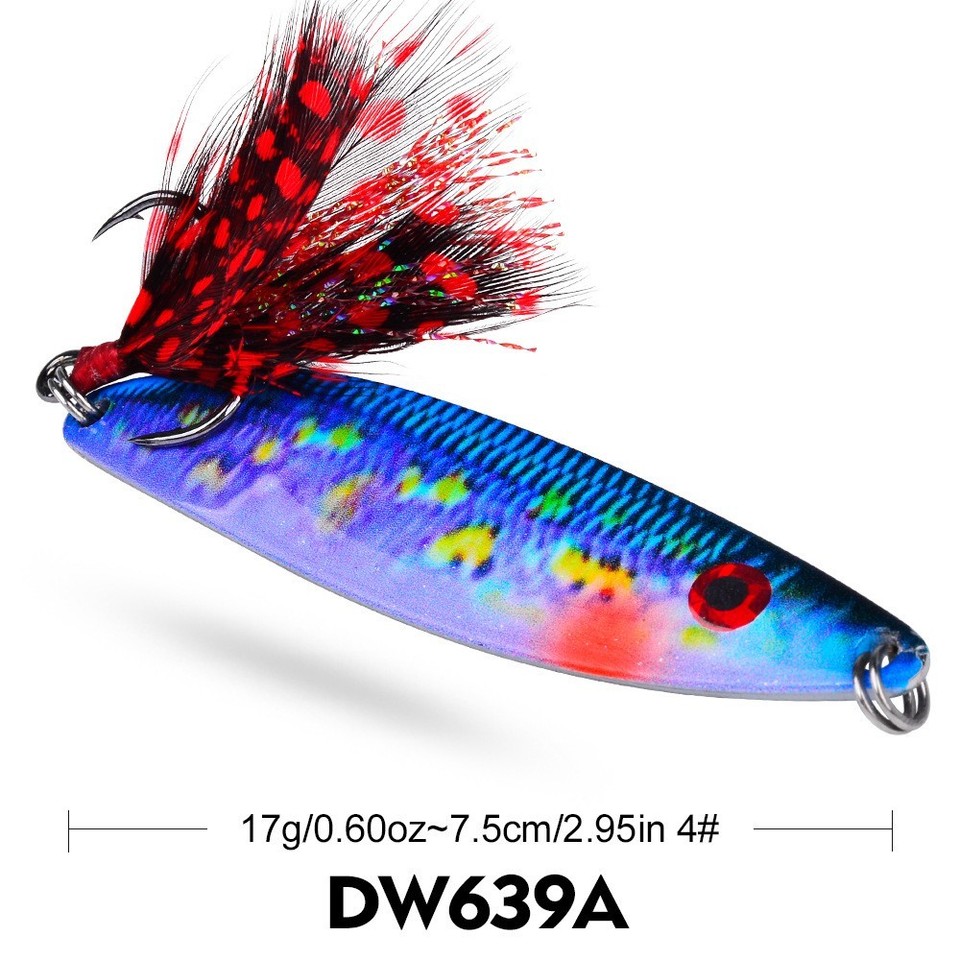 Metal Spoon Lure 7.5cm 17g S Shape Design Vibration Bait for Bass Pike ...