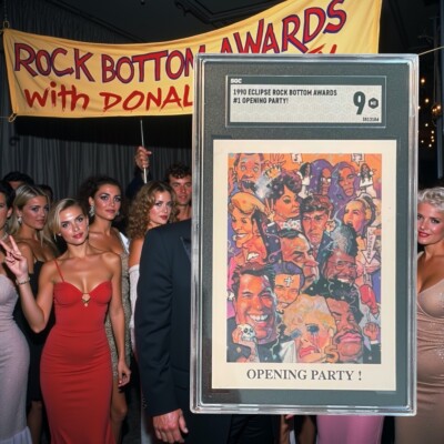 1990 ECLIPSE ROCK BOTTOM AWARDS OPENING PARTY #1 FEAT DONALD TRUMP SGC ...