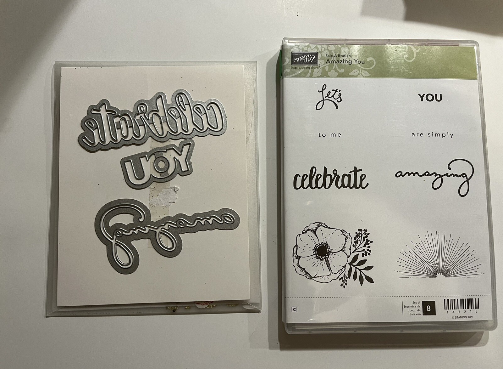 Stampin' Up! Amazing you Stampset and Celebrate You Thinlits Dies | eBay