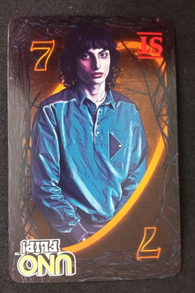 2017 Stranger Things Uno Flip! Card Erica Sinclair Wild Draw 2 Card (C ...