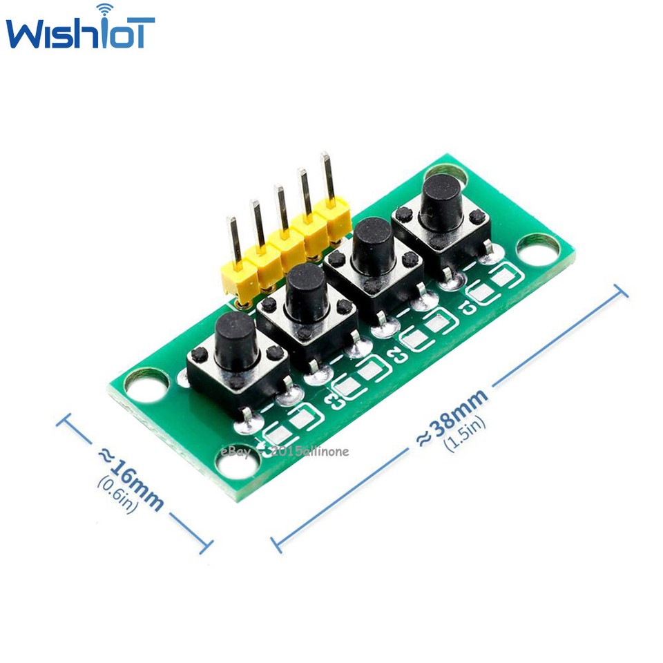 4-10pcs 5Pin 1x4 4 Keys Button Keypad Keyboard Breadboard Module for ...