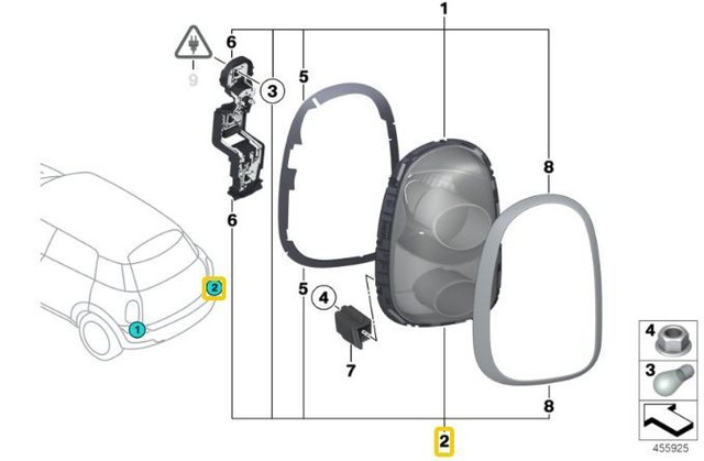 MINI Countryman R60 Rear Right Tail Light 63219808150 Genuine for sale ...