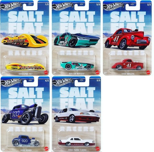 HOT WHEELS SILVER SERIES SALT FLAT RACERS VINTAGE CARS DIECAST SCAE 1: ...
