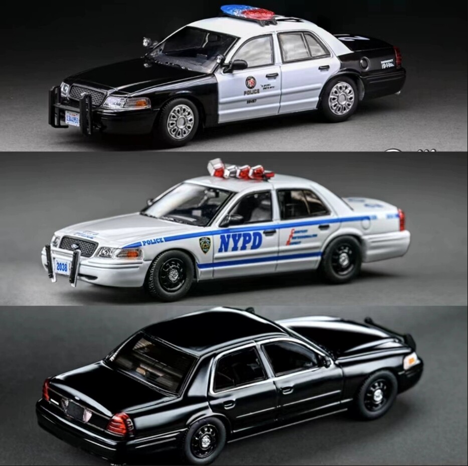 Rollin 1:64 Ford CV NYPD/LAPD Police Car Victoria Crown Diecast Toy Car ...