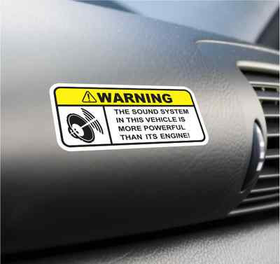 Funny Sound System Warning Sticker Set Vinyl Decal Subwoofer JDM Car ...