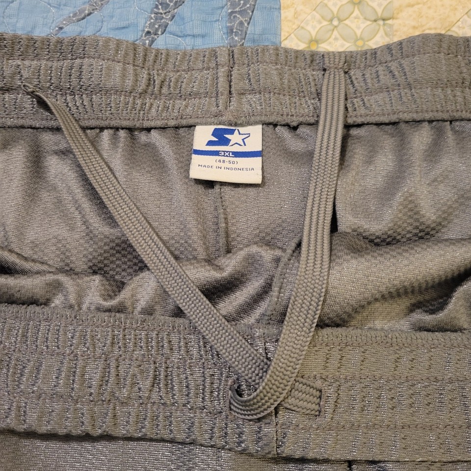 Starter Shorts Men's Gray Mesh Shorts Size 3XL w/ Pockets! | eBay