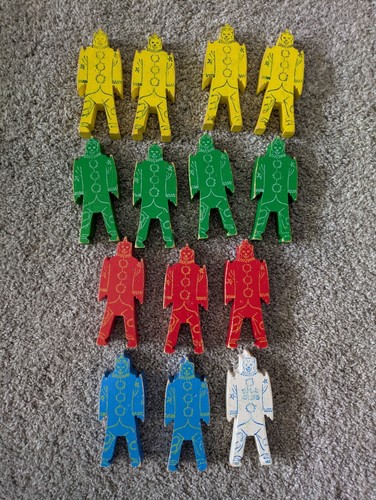 Vintage Bill Ding Stackable Balancing Clowns Wood Toy - Set of 14 | eBay
