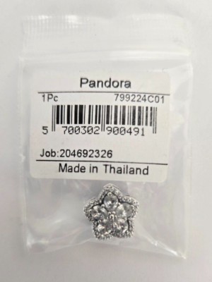 Pandora " Sparkling Snowflake " Pavé Charm Sterling Silver 799224C01 | eBay
