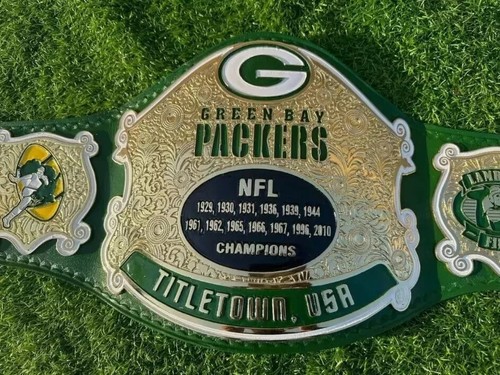 New GREEN BAY PACKERS Championship Title Belt Adult Size 2mm Brass | eBay