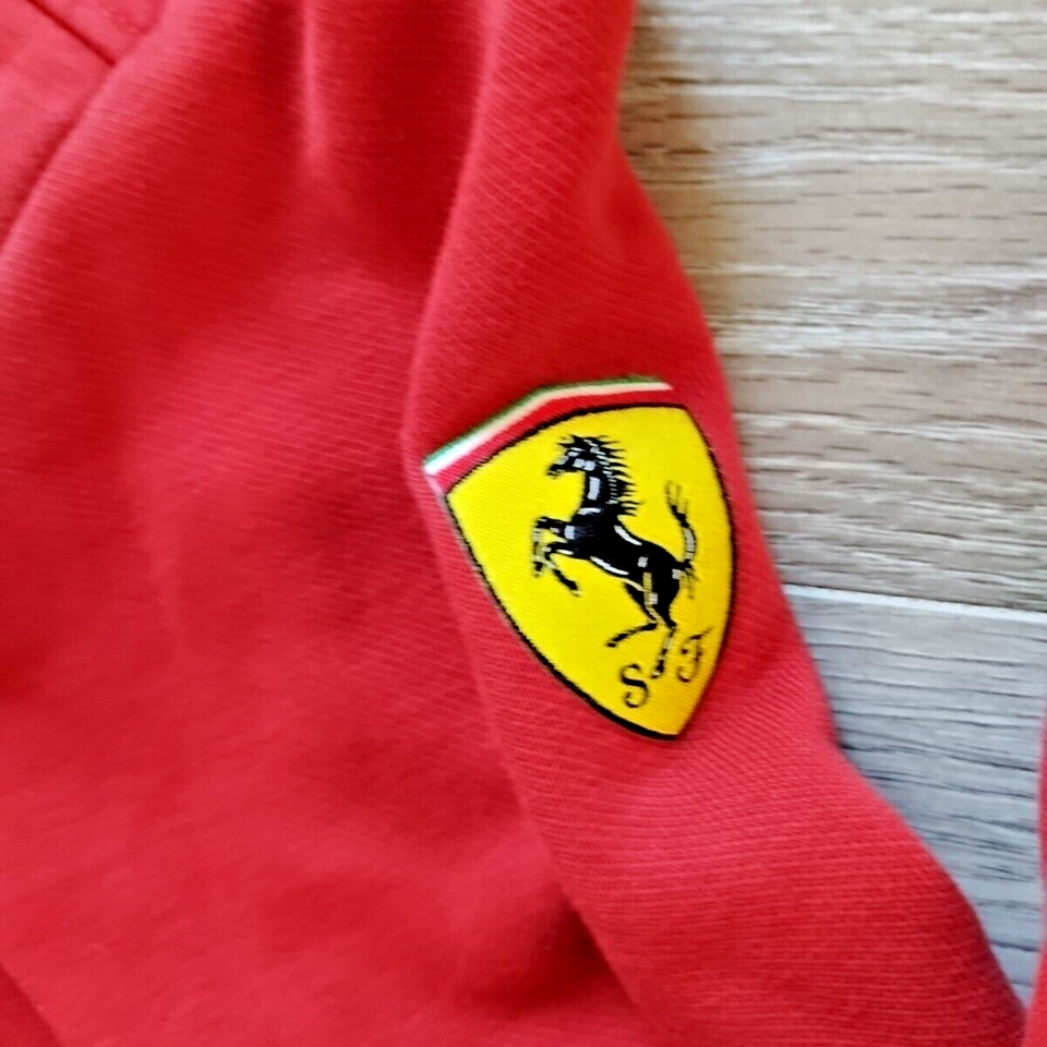 Puma Scuderia Ferrari Sweater XL Full Zip Jacket Hoodie Red Yellow Long ...