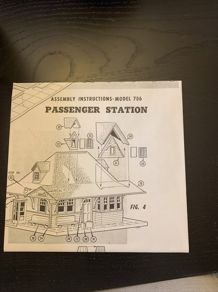Vintage Atlas HO Scale Passenger Station Model Kit No 706 | eBay