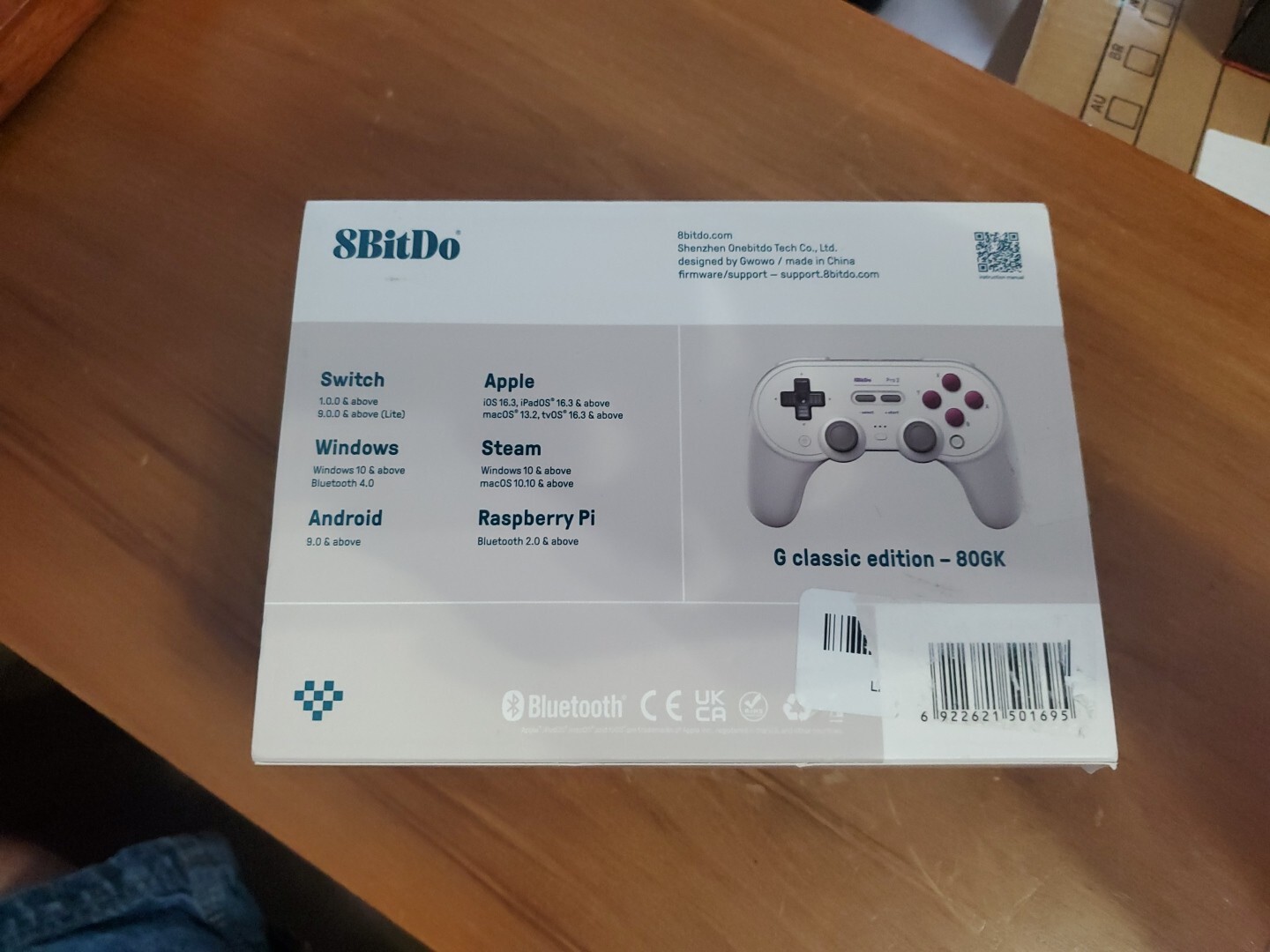 8BitDo Pro2 Bluetooth Controller for Switch, PC, Android G Classic 80GK ...