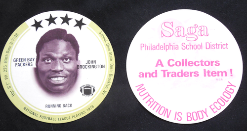 1976 RARE SAGA MSA card John Brockington Green Bay Packers Ohio State ...