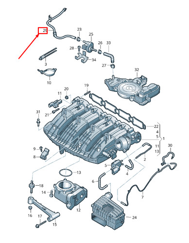AUDI Q3 F3 SPORTBACK ENGINE VACUUM SYSTEM CONNECTING HOSE 5Q0133366L NO ...