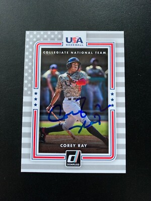Corey Ray Signed 2016 Panini Donruss Card Team USA Autograph COA | eBay