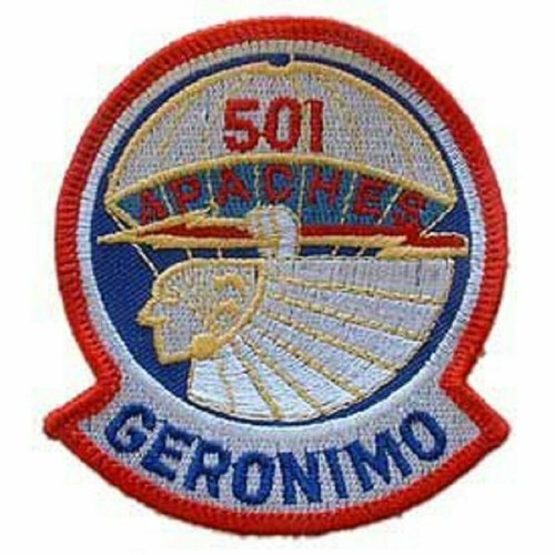 US Army, Geronimo 501 Apaches, Novelty Patches, Embroidered Sew On ...
