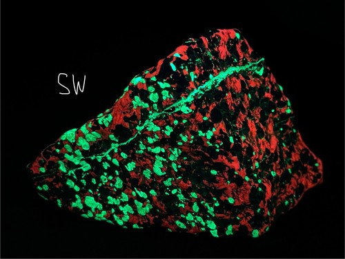 Willemite Calcite Franklinite UV Fluorescent Mineral Rock Sterling Hill ...