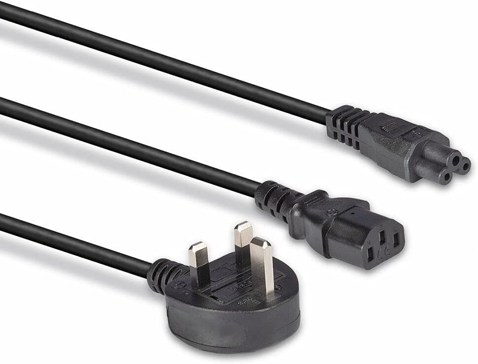LINDY 30374 UK 3 Pin Plug to IEC C13 & IEC C5 Splitter Extension Cable ...