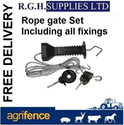 Electric Fencing Elastic Bungee Rope Gate Set 3m - 6m with insulators ...