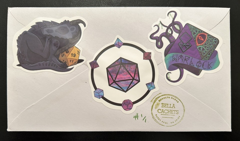 Dungeons & Dragons 2024 FDC Sticker Decal Cachet Front Back Beware Of ...