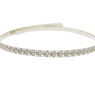 12 inch Gallery Pattern wire - 4.8mm Sterling silver 935 Decorative ...