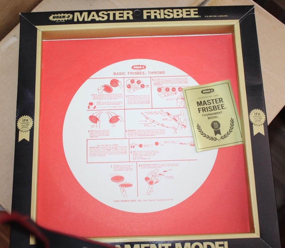 WHAM-O Master Frisbee Tournament Model NIB White 1979 With Paperwork | eBay