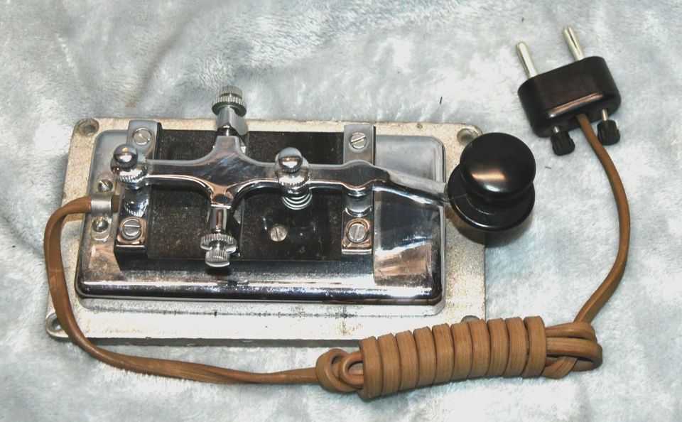 Single Lever Morse Code Key With Heavy Chrome Base Unmarked | eBay