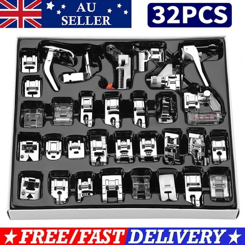 32PCS Presser Feet Kit Set fits Singer,Brother,Janome,Elna,low shank ...