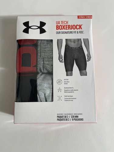 Under Armour Men’s UA Tech Boxerjock 2 Pack 9 In Inseam Boxer Briefs Sz ...
