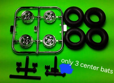 Chrome Radar Rims Wheels Batman Center Caps Tires 1/25 Batmobile 1966 ...